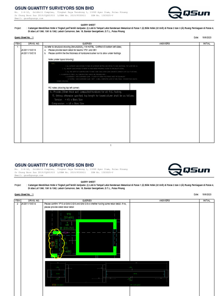 Structural Queries List No. 01 | PDF