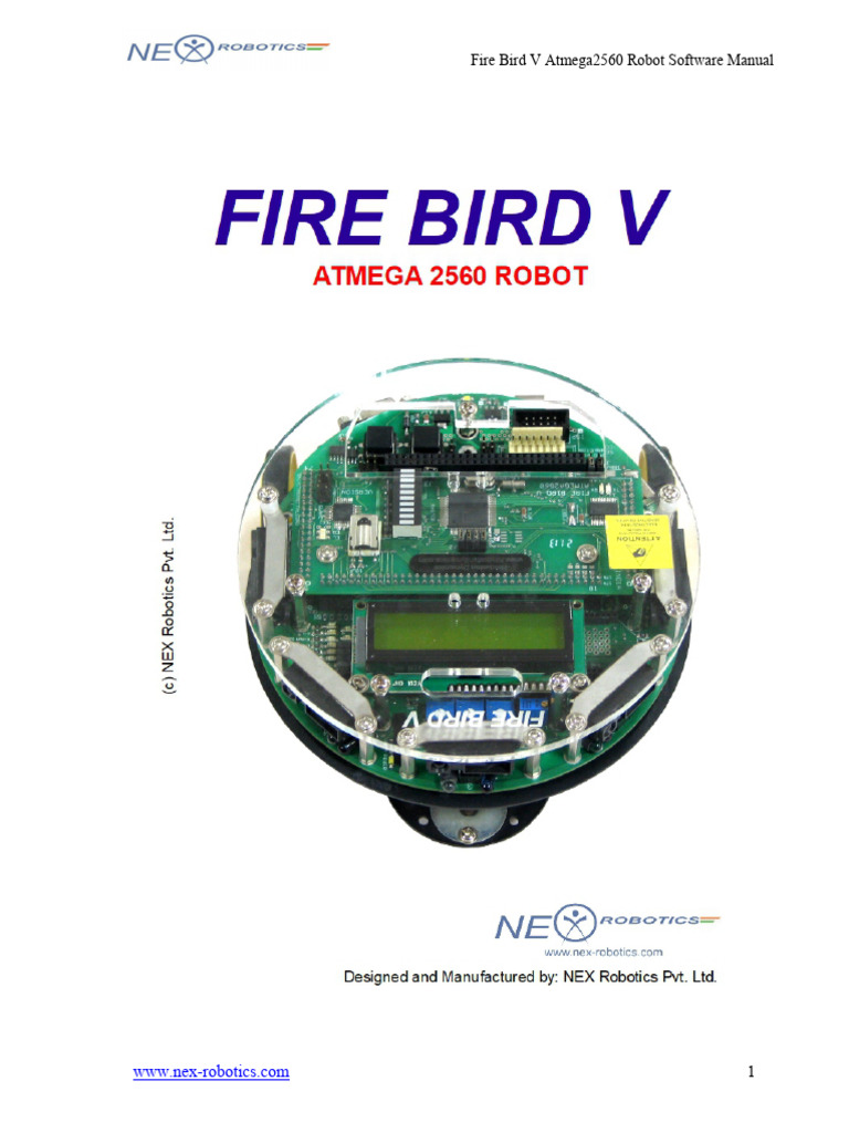 Fire Bird V ATMEGA2560 Software Manual | PDF