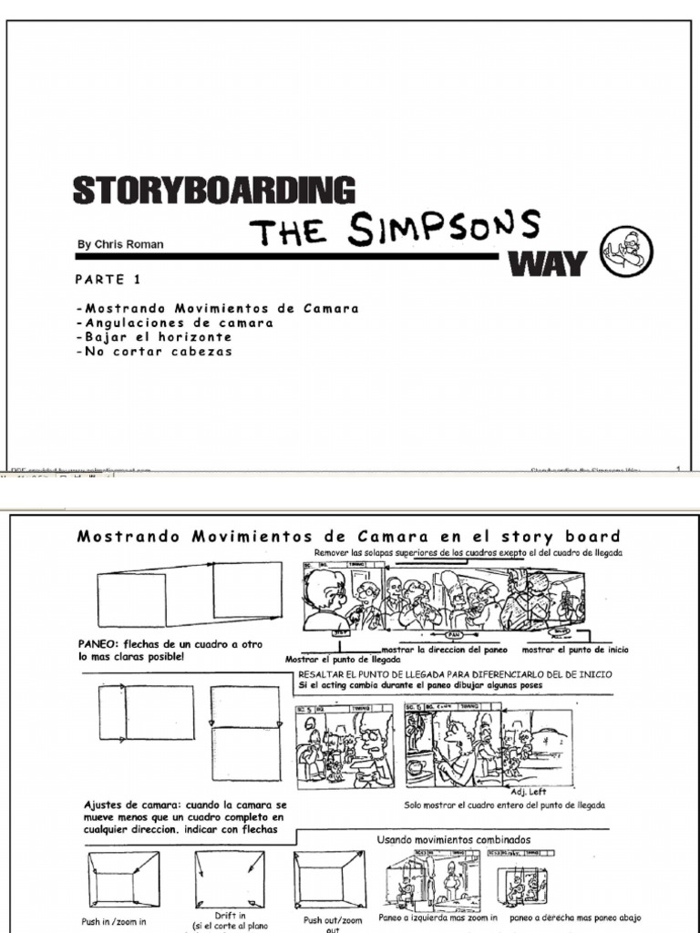 Storyboard Al Estilo SIMPSONS | PDF