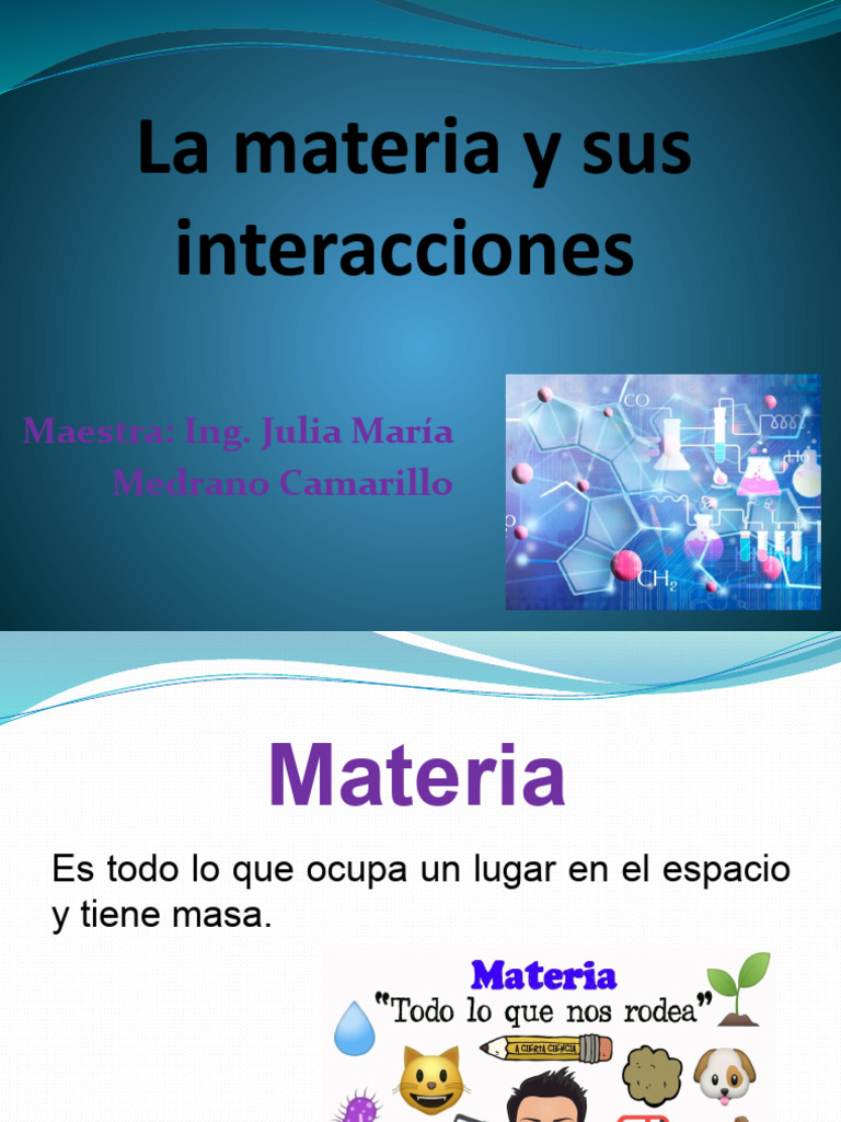 La Materia y Sus Interacciones | PDF