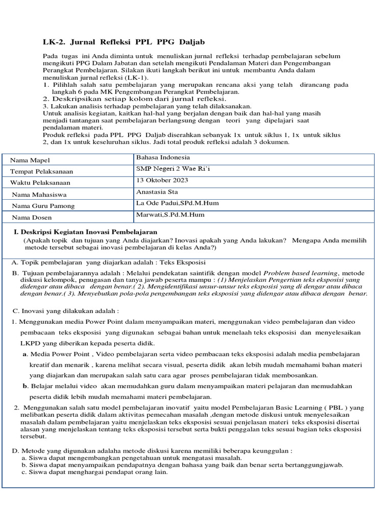 Bahan Refleksi | PDF