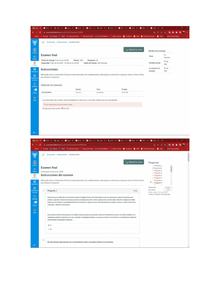 Examen Final Economia Tecmilenio | PDF