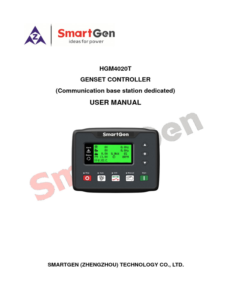 SmartGen HGM4020T Owner's Manual | PDF