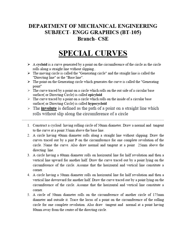 Special Curves | PDF
