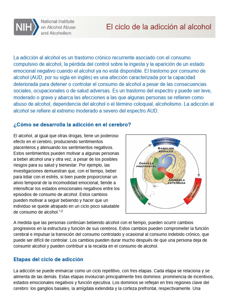 The Cycle of Alcohol Addiction SPANISH | PDF | Estilo de vida