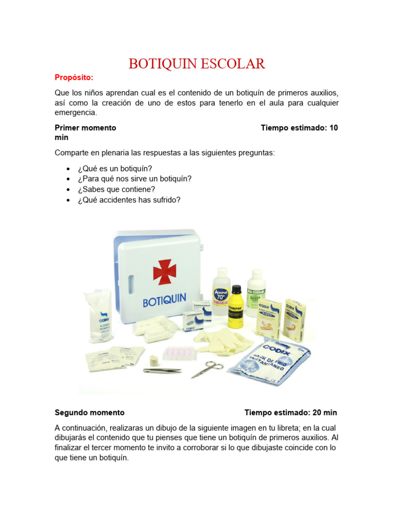 Botiquin Escolar | PDF