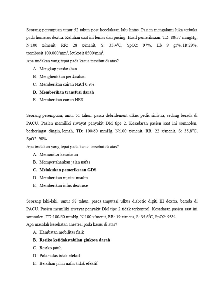 Soal Latihan To Ukom - 2022 | PDF