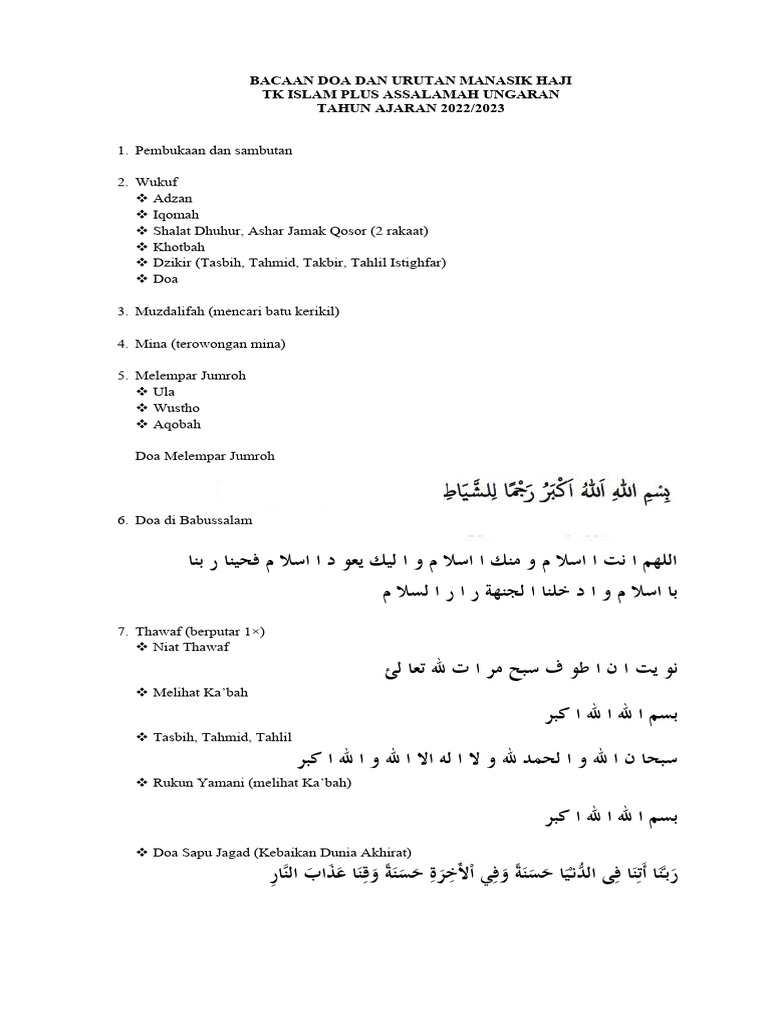 Urutan Manasik Haji | PDF Urutan Manasik Haji | PDF