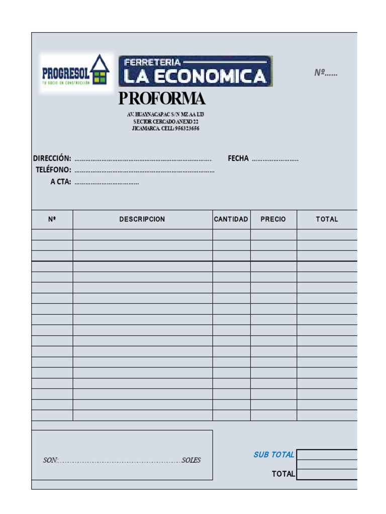 Proformas de Construccion | PDF