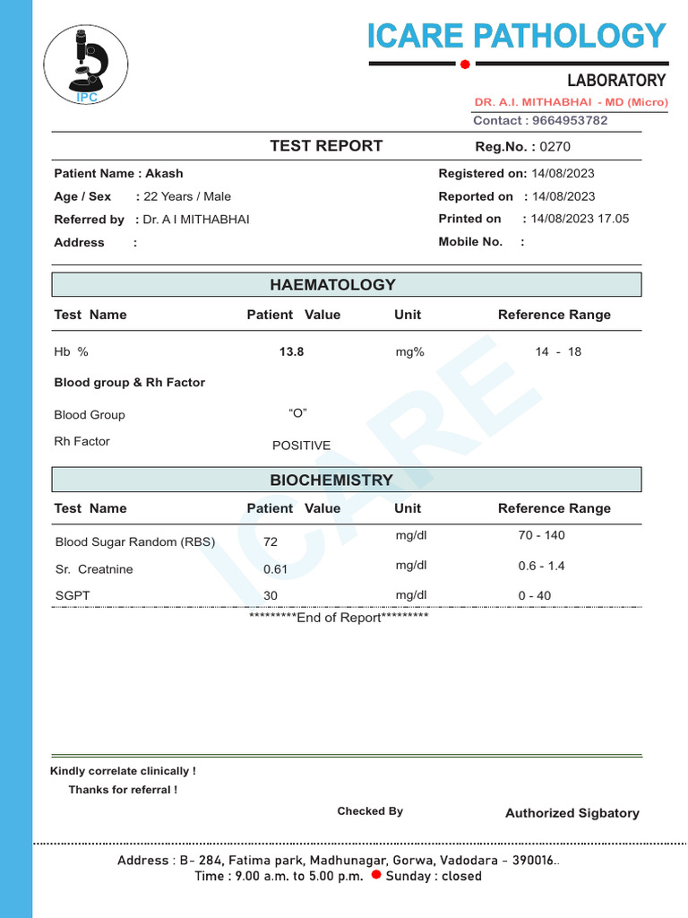 Icare Pathology | PDF