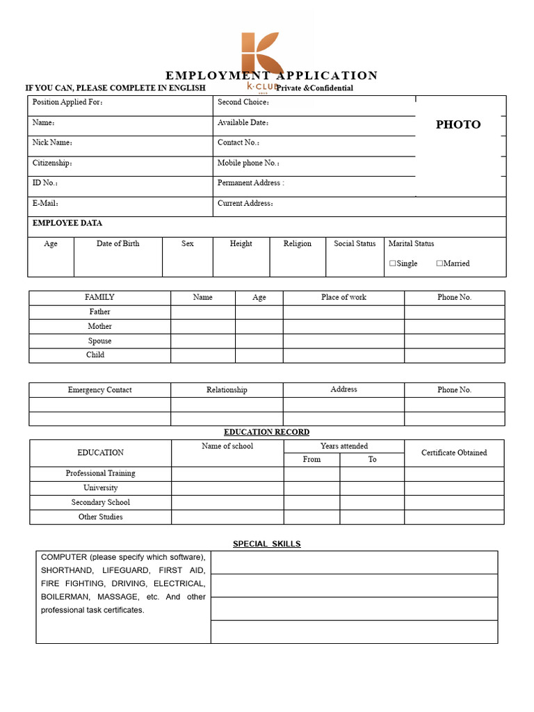 Hr001 2 Application Form Pdf
