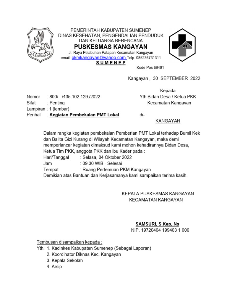 Surat Pengantar PKM | PDF