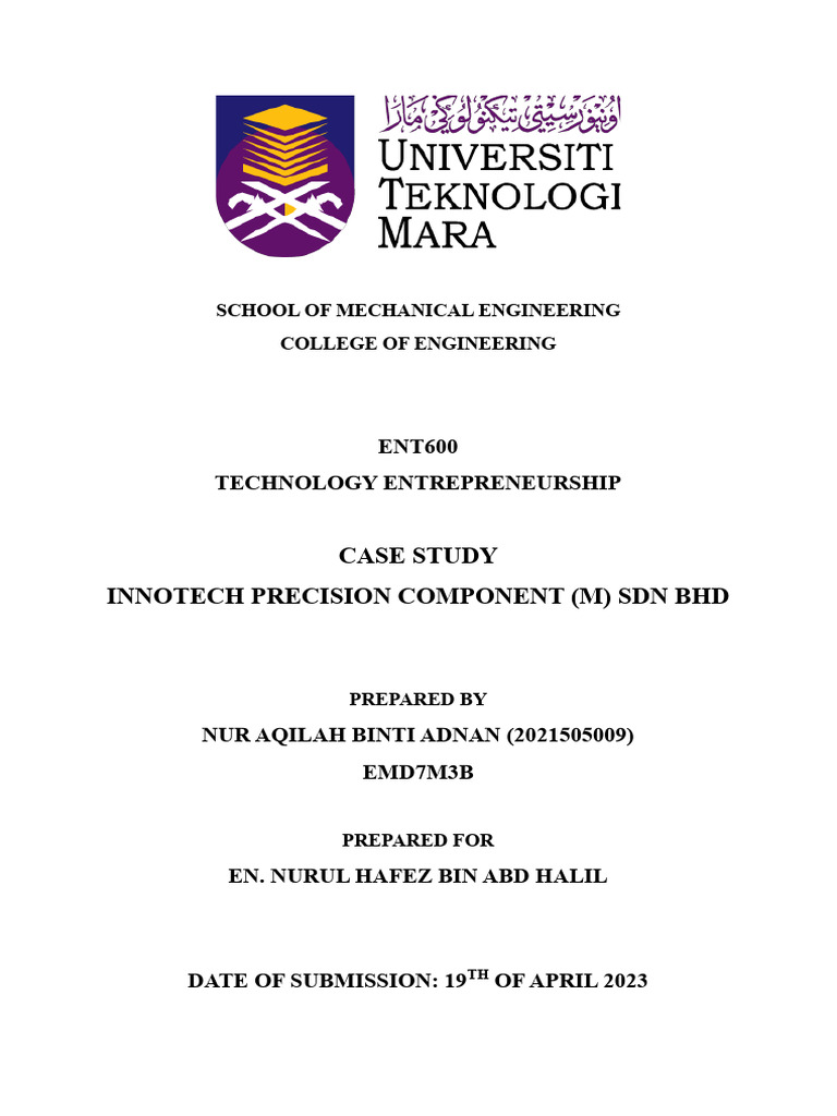 Innotech Precision Components Case Study | PDF | Integrated Circuit ...