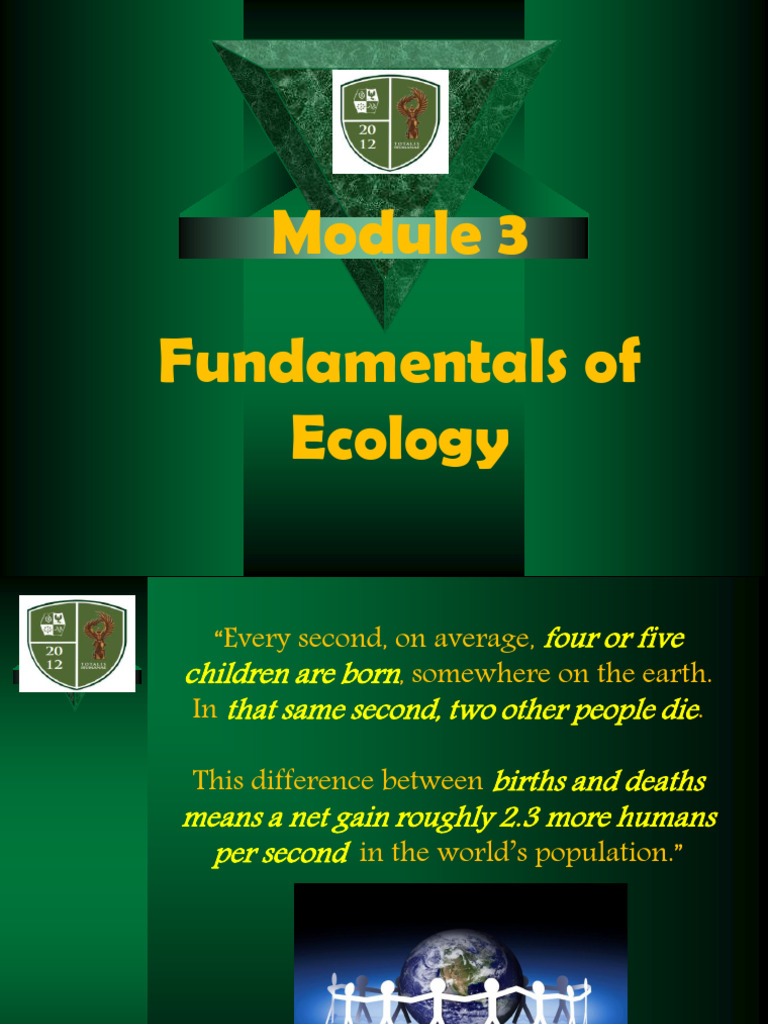 Module 3 Fundamental of Ecology | PDF | Sustainability | Population