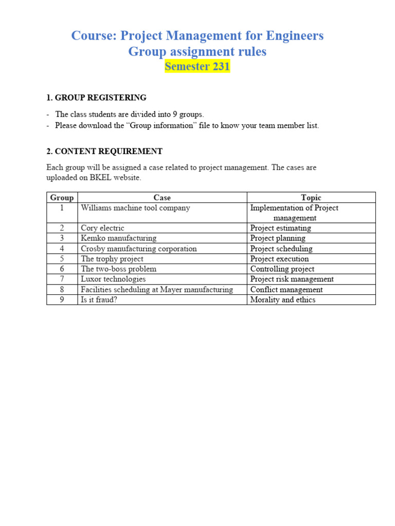 231-PME-Group Assignment Rules | PDF