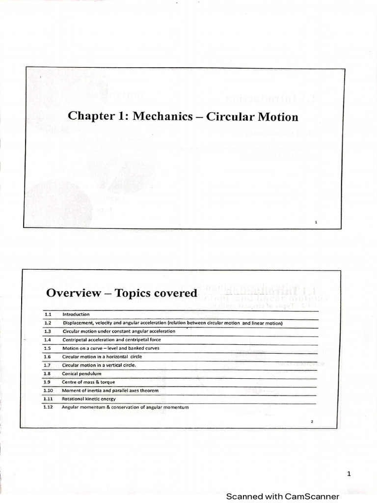 1 - Circular Motion | PDF