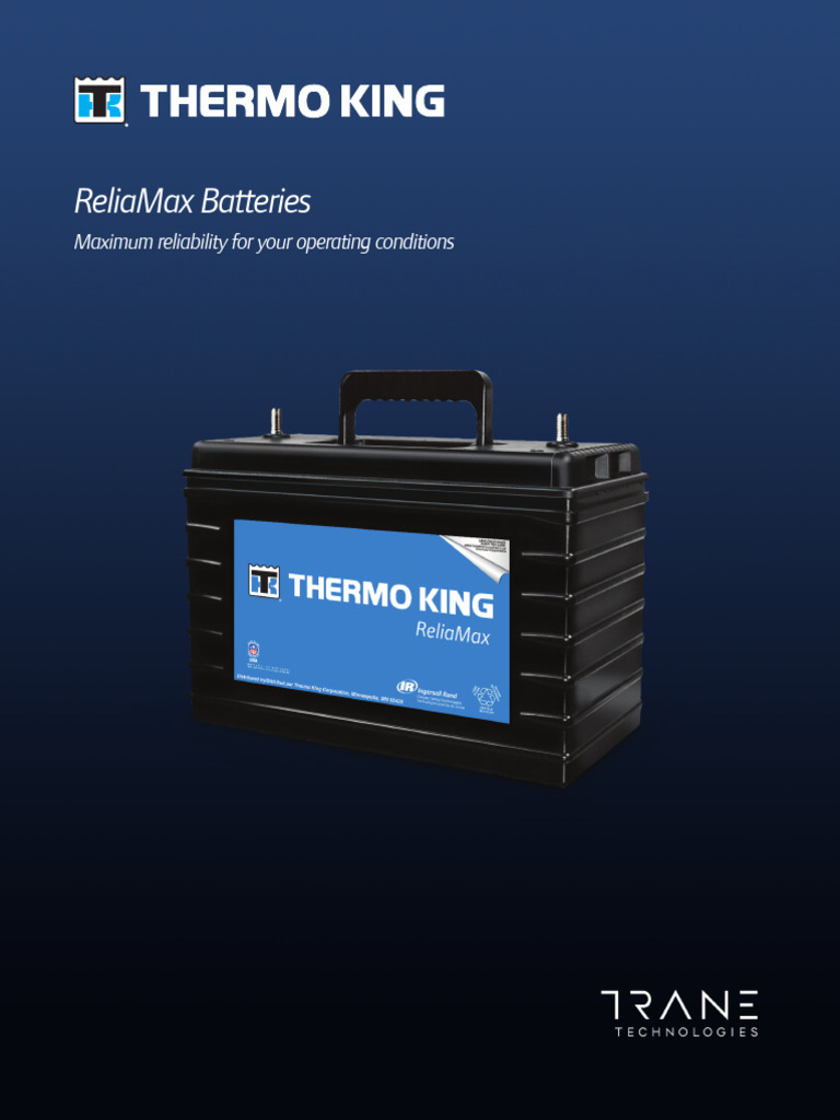 Thermo King ReliaMax Battery Guide | PDF | Building Engineering | Materials