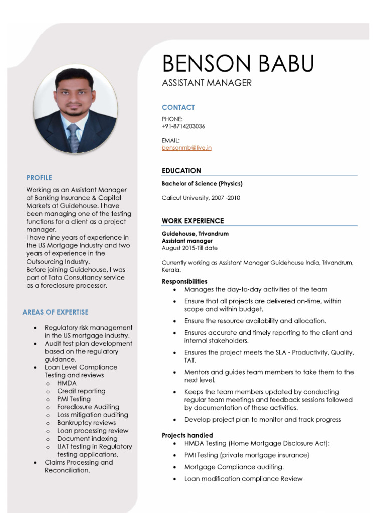 Benson Babu - Resume 2022 | PDF
