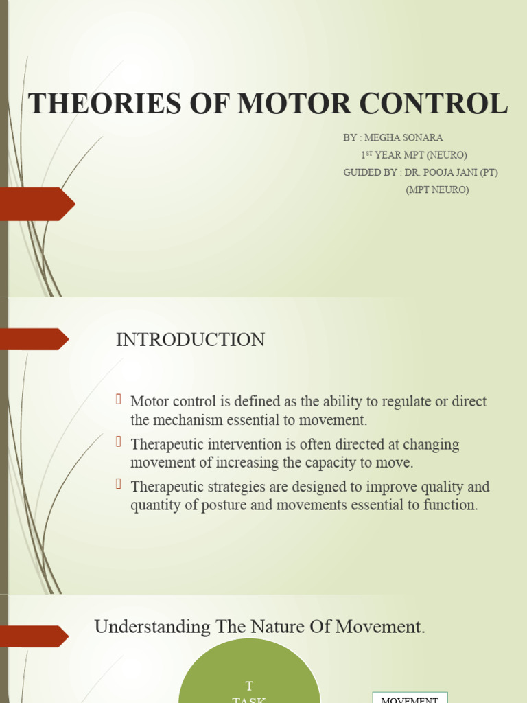 Theories of Motor Control Overview | PDF | Career & Growth | Self ...