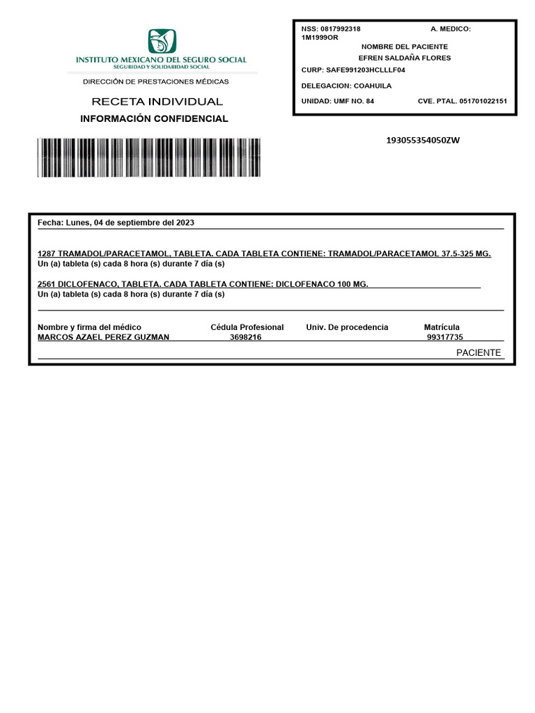 RECETA FAKE (Reparado) | PDF