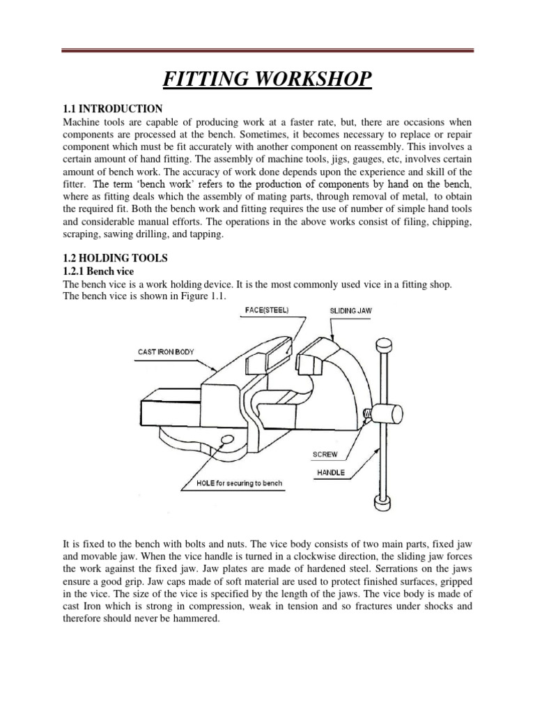 Workshop Practice Fitting Shop Tools | PDF