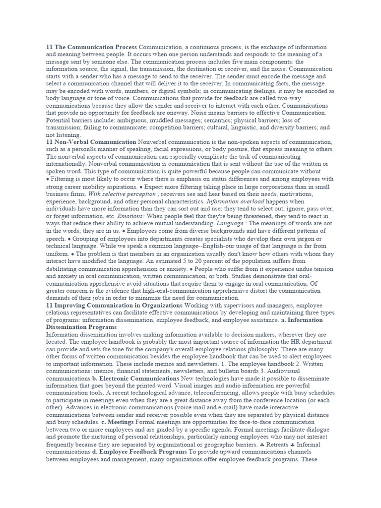 11 The Communication Process | PDF | Communication | Nonverbal ...