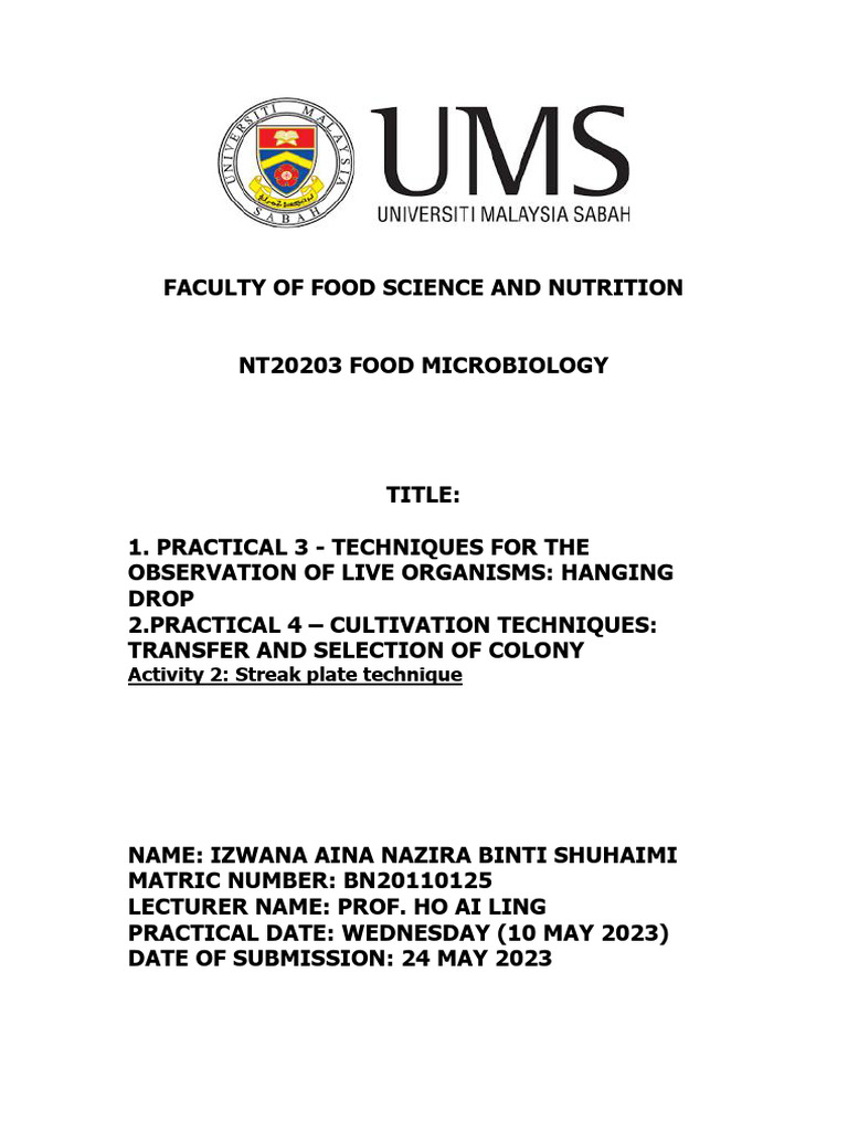 Microb Lab Report | PDF