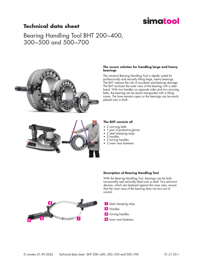 31 51 05 Simatool Technische Datenblätter BHT 200-400 300-500 500-700 EN | PDF | Bearing ...