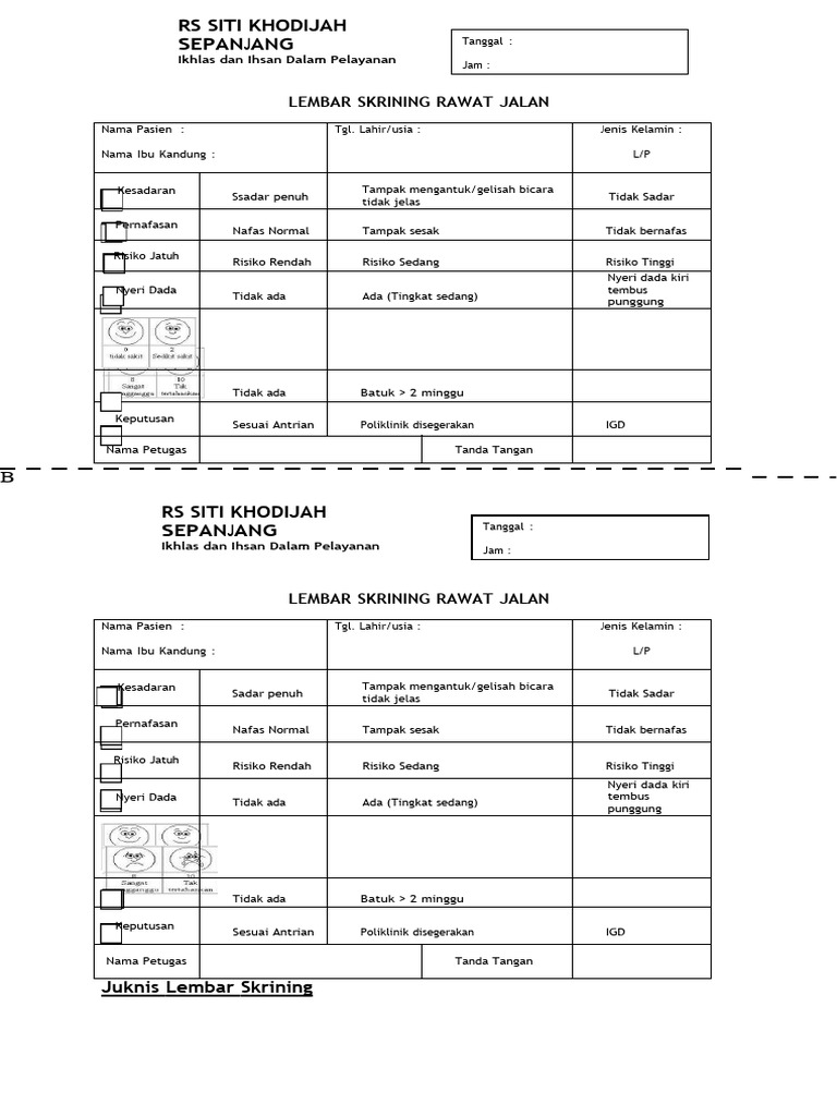 CONTOH Lembar-Skrining-Rawat-Jalan | PDF