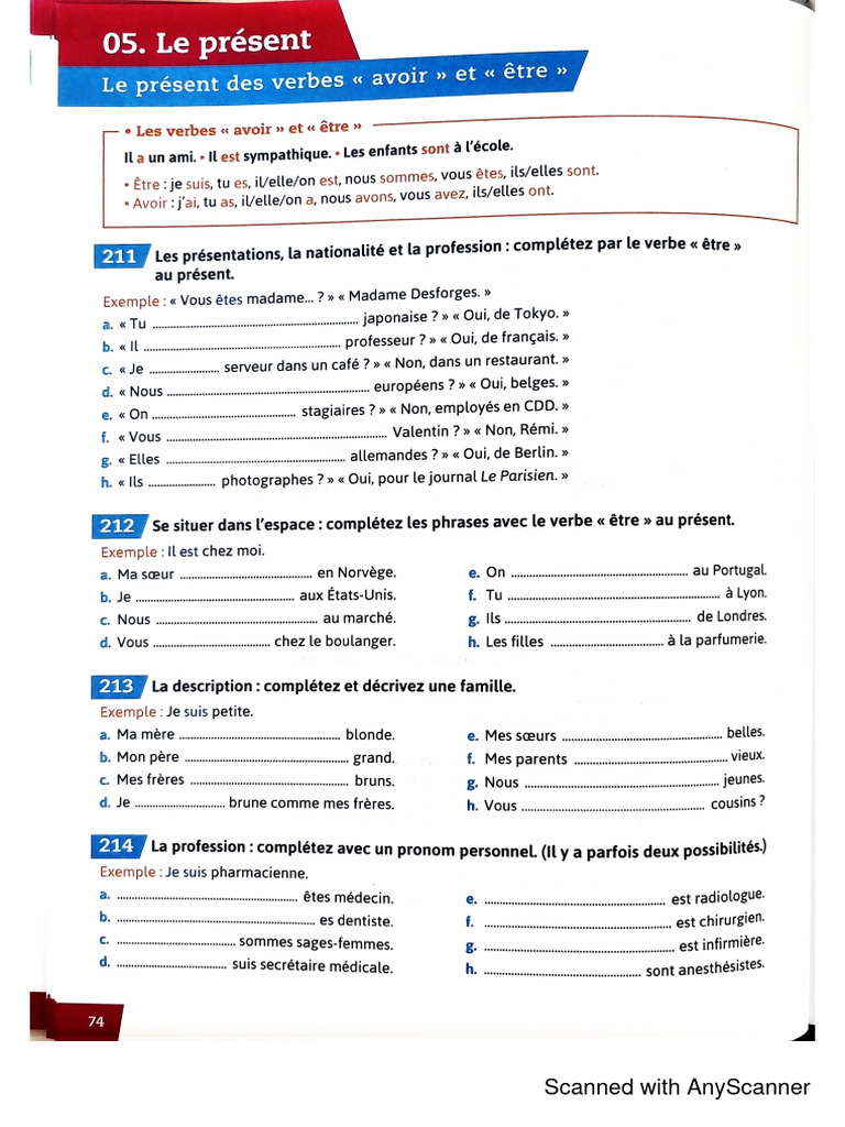 Pratique Grammaire A1 A2 Le Présent | PDF
