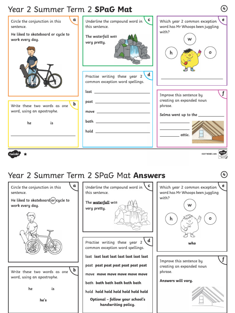 Year 2 Term 2 Mat 4 | PDF