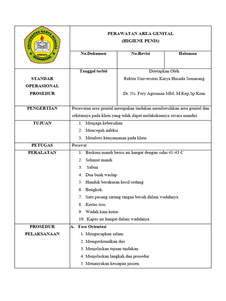 Sop - Perawatan Genital Pria | PDF
