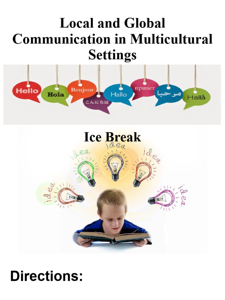 T3 - Local and Global Communication in Multicultural Settings | PDF ...