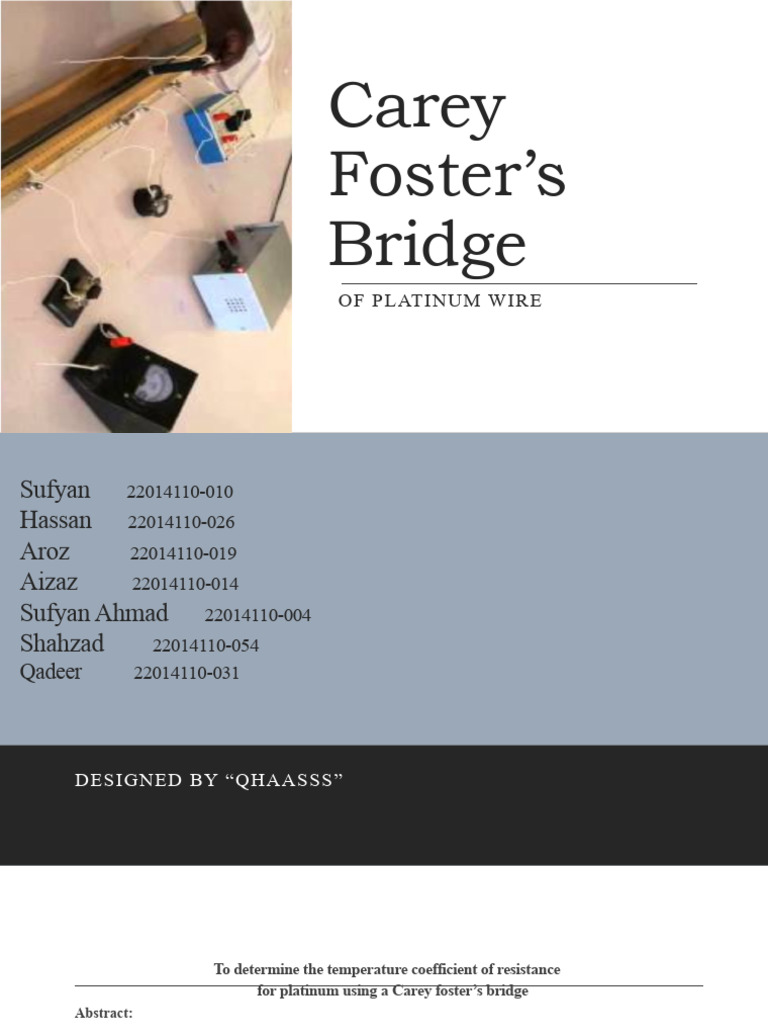 Carey Foster's Bridge | PDF
