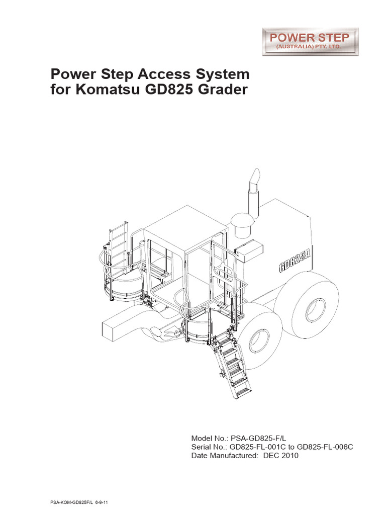 Power Step Ladder for Komatsu GD825 | PDF | Technology & Engineering