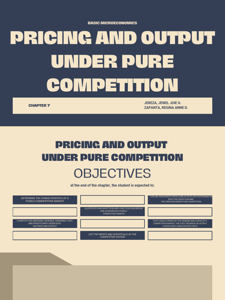 Chapter 7 Pricing and Output Under Pure Competition 2 | PDF | Profit (Economics) | Long Run And ...
