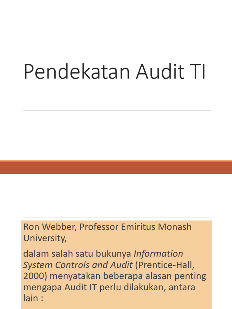 2-Pendekatan Audit IT | PDF | Komputer | Teknologi & Rekayasa