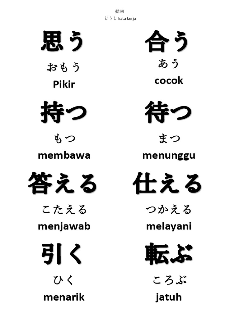 Kanji Kata Kerja | PDF