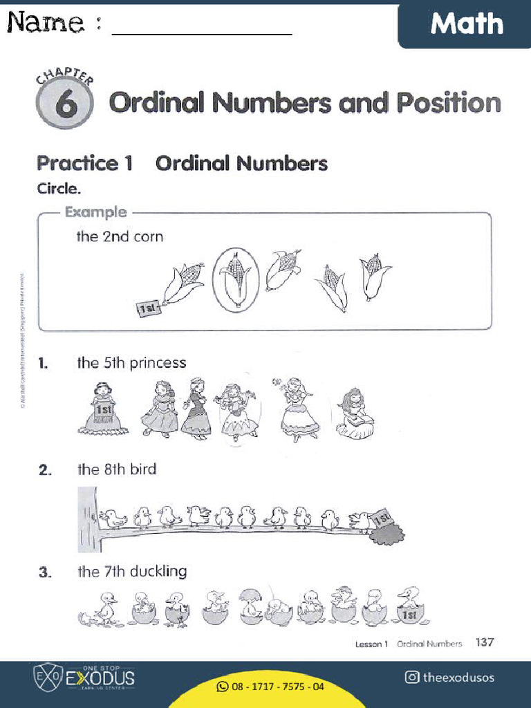 Gr1-Sis-Ordinal Number and Pattern | PDF