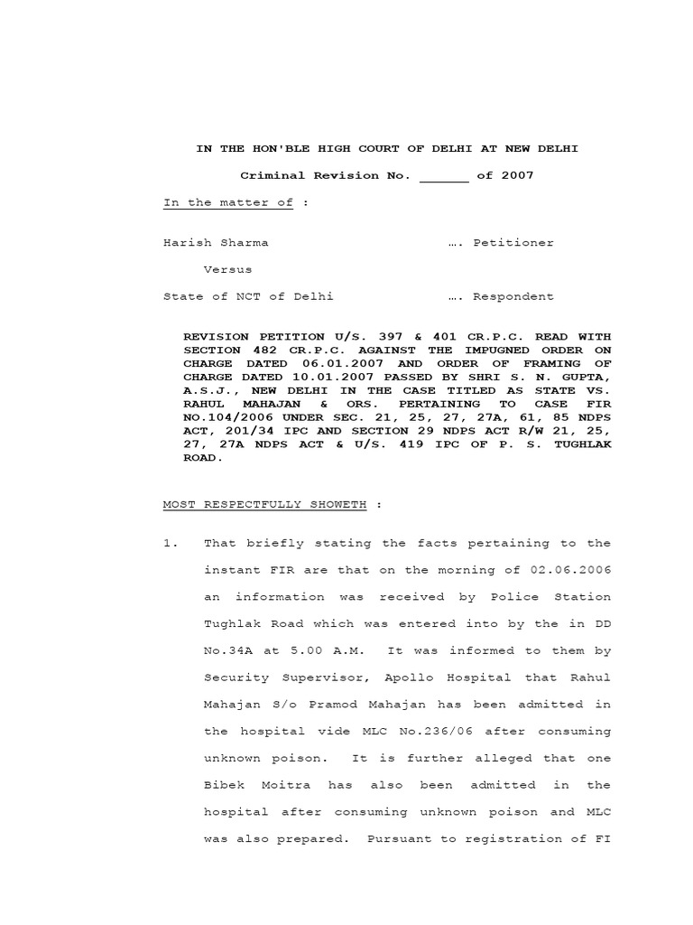 Harish Sharma (Revision Petition) | PDF | Public Law | Justice Harish Sharma (Revision Petition) | PDF | Public Law | Justice