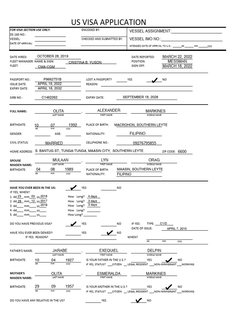 Us Visa Application | Download Free PDF | Makati