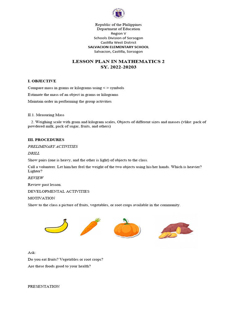 LP Cot 2 | PDF | Kilogram | Weight