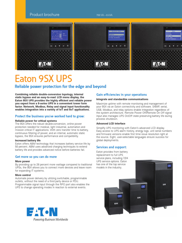 Eaton-9SX Tower-UPS - ANZ Brochure | PDF