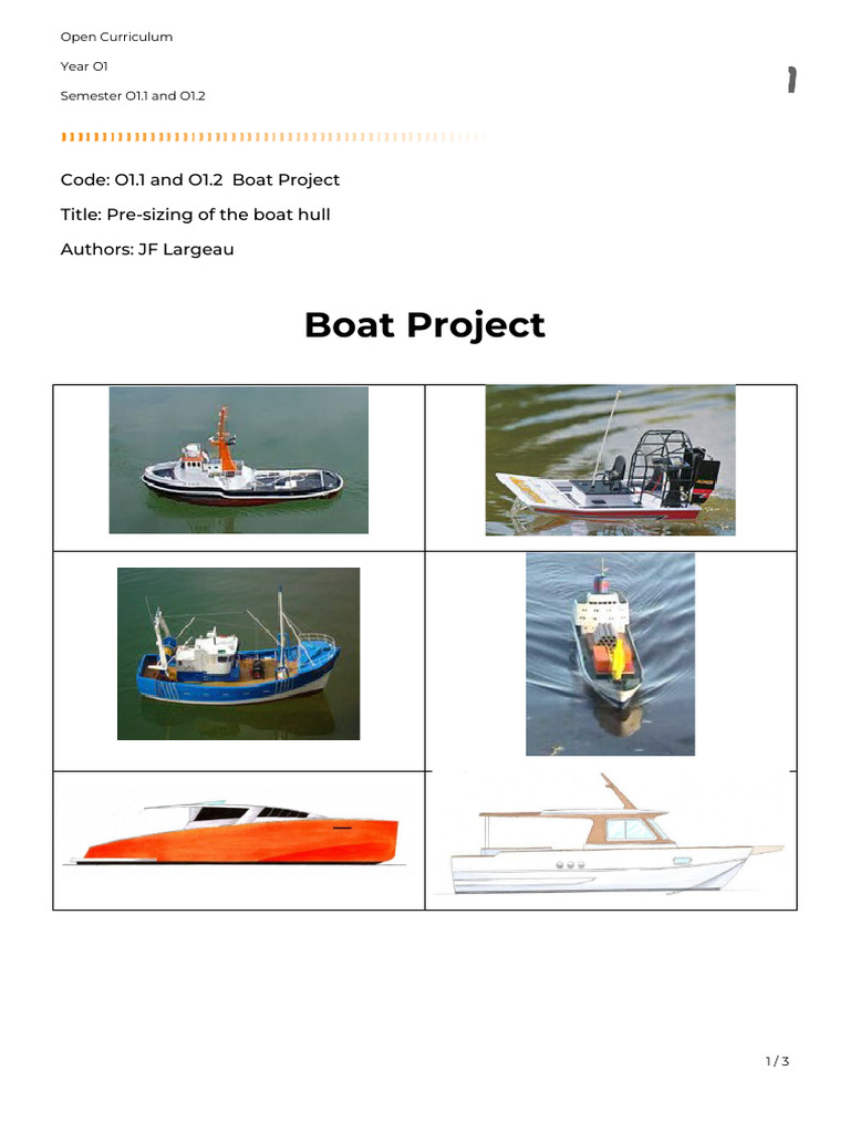 Pre-sizing Boat Hull for Stability | PDF | Technology & Engineering