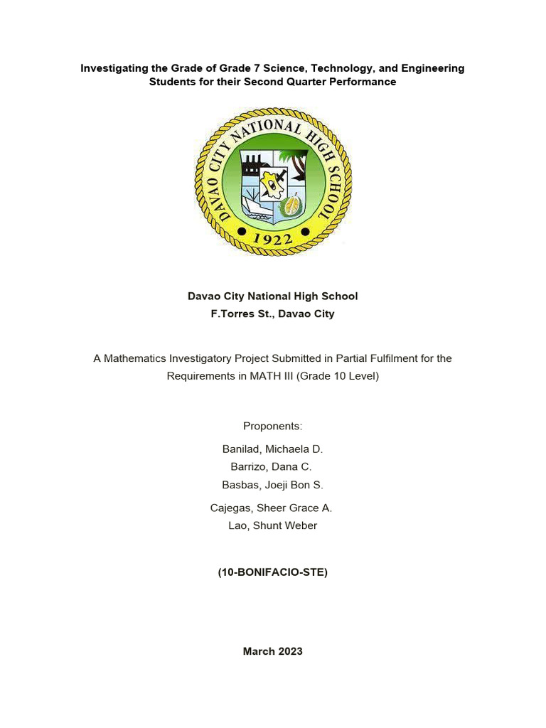 Math Mini Research Group 3 | PDF | Survey Methodology | Mathematics