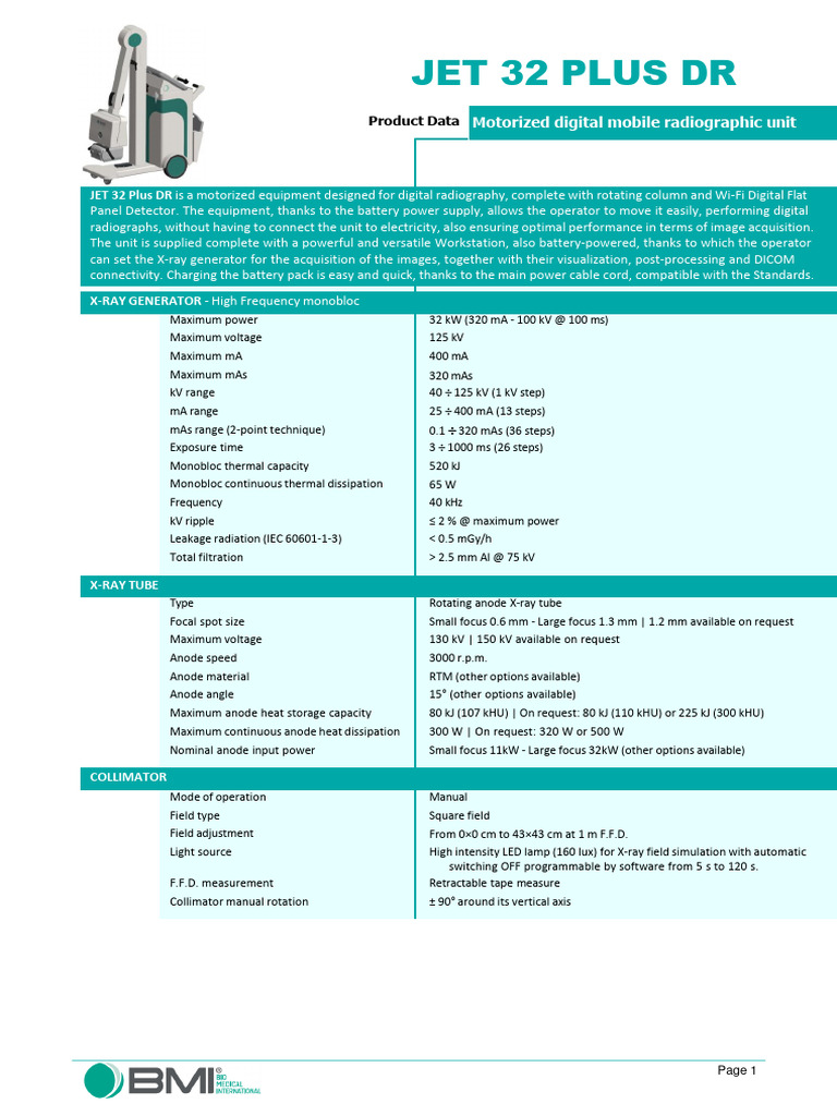 Jet 32 Plus DR (Pd-153-E - Rev. 06) | PDF | Radiography | X Ray