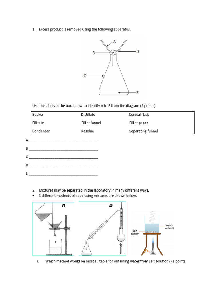1 Separatio Mixtures | PDF
