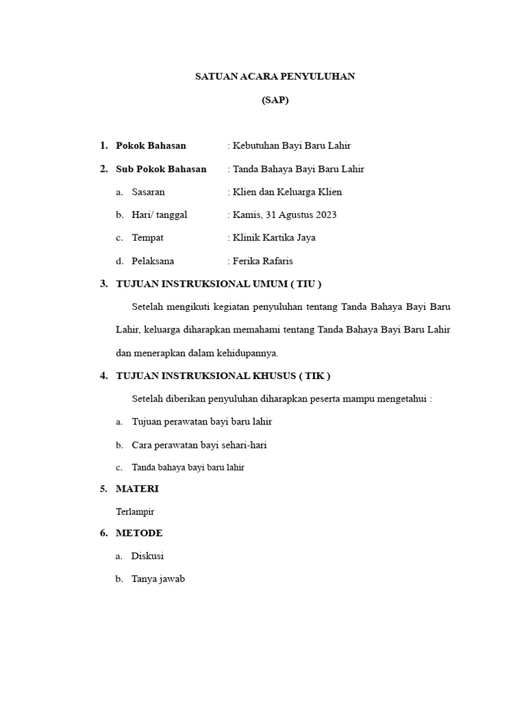 Sap PNC 2 Tanda Bahaya BBL | PDF | Karier & Perkembangan