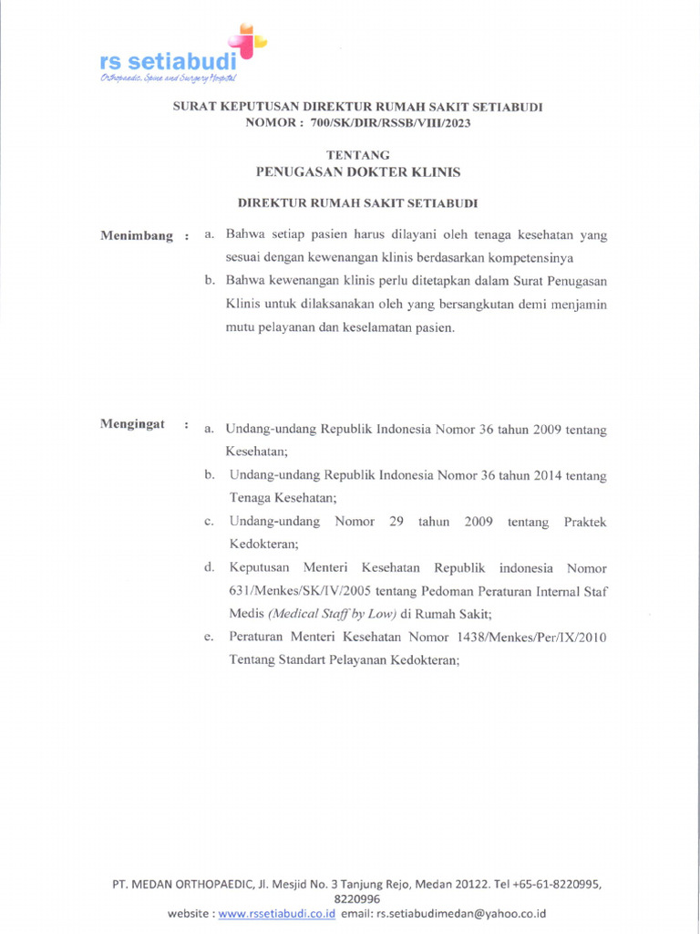 SPK Dan RKK Dokter Umum | PDF