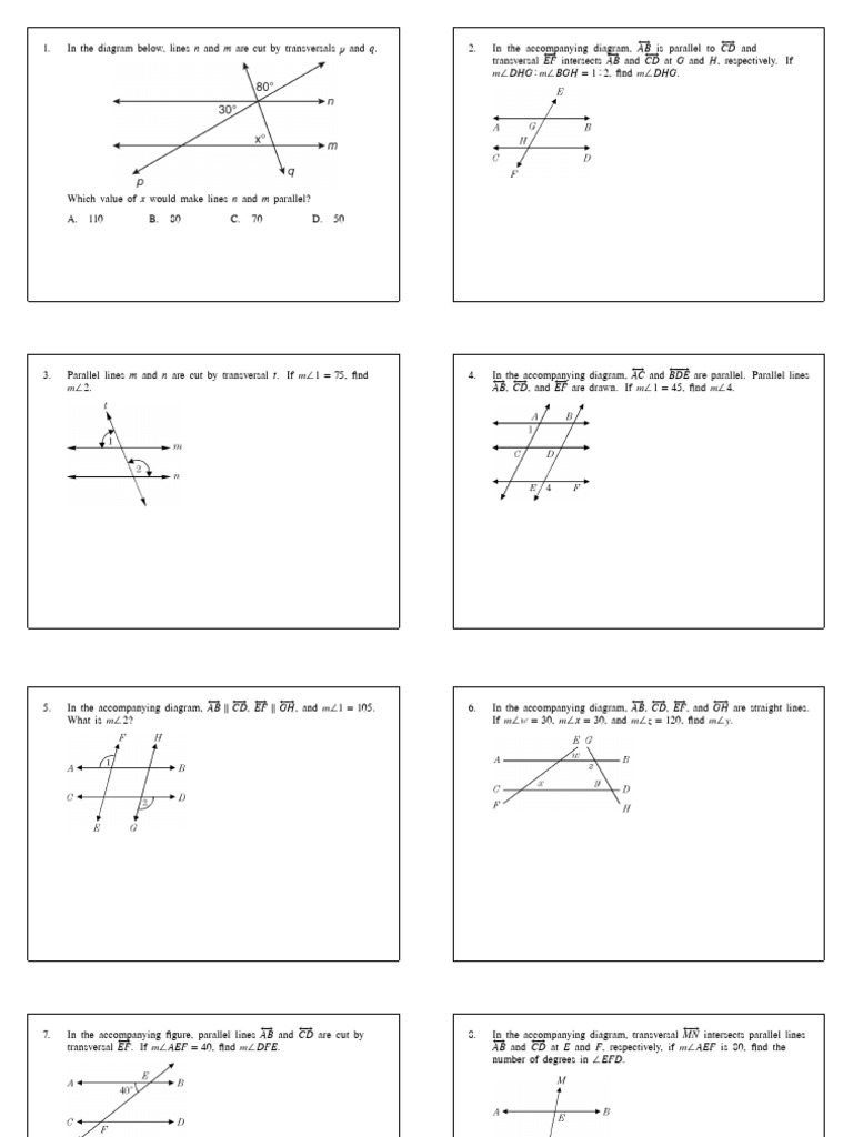 Giant Parallel Lines Challenge Answers | PDF | Space | Elementary Geometry